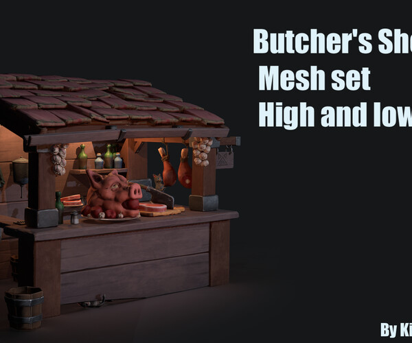 ArtStation - Mesh set for Butcher's Shop | Game Assets