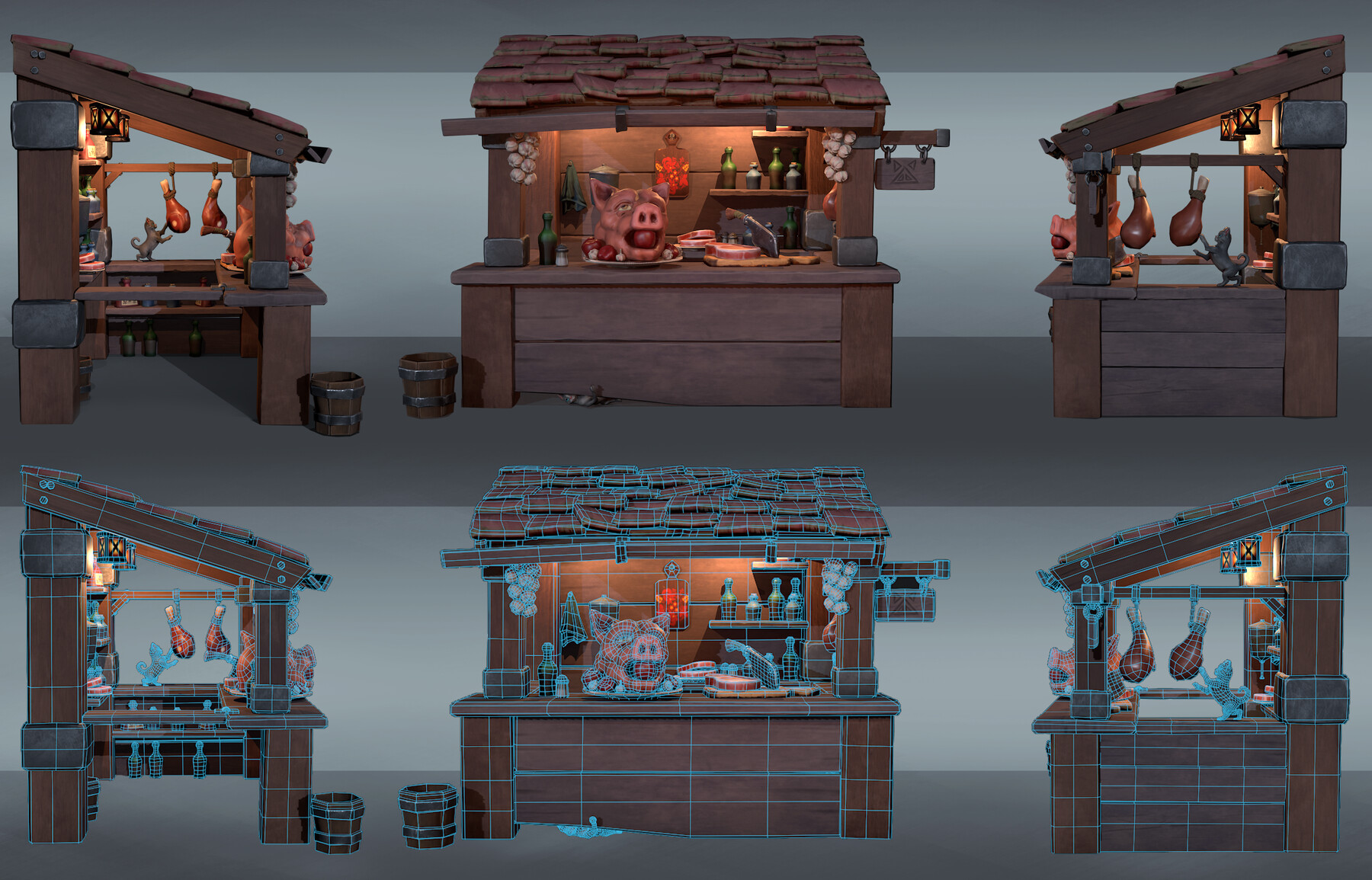 ArtStation - Mesh set for Butcher's Shop | Game Assets