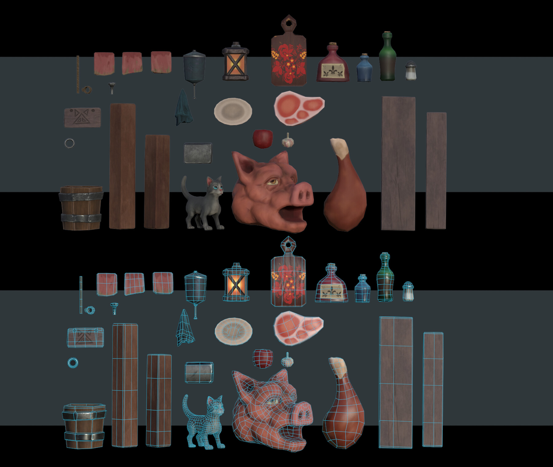 ArtStation - Mesh set for Butcher's Shop | Game Assets