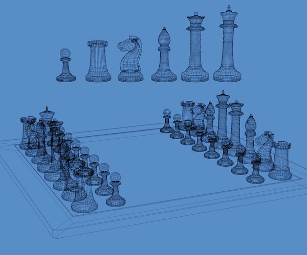 ArtStation - Simple Staunton Style Chess Set | Resources