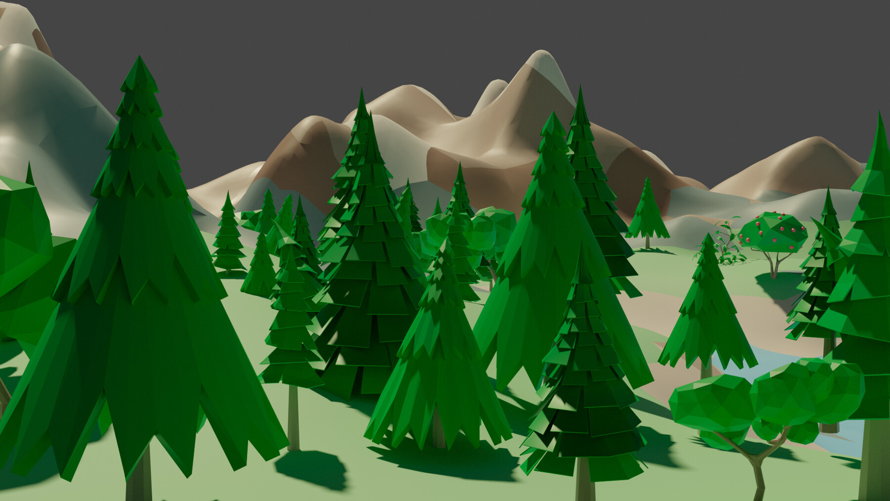 ArtStation - vegetation Low-poly 3D model | Game Assets