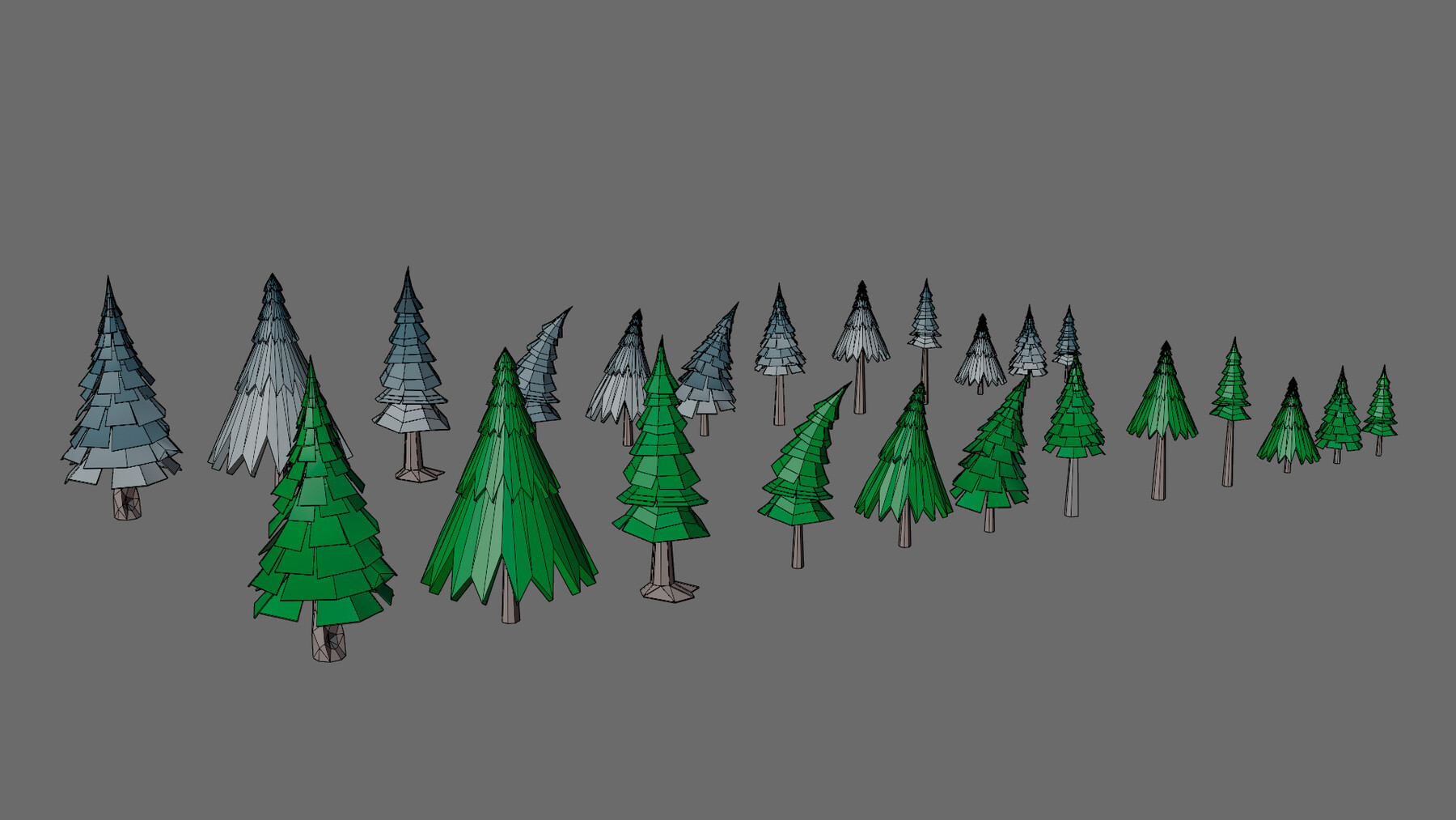 ArtStation - vegetation Low-poly 3D model | Game Assets