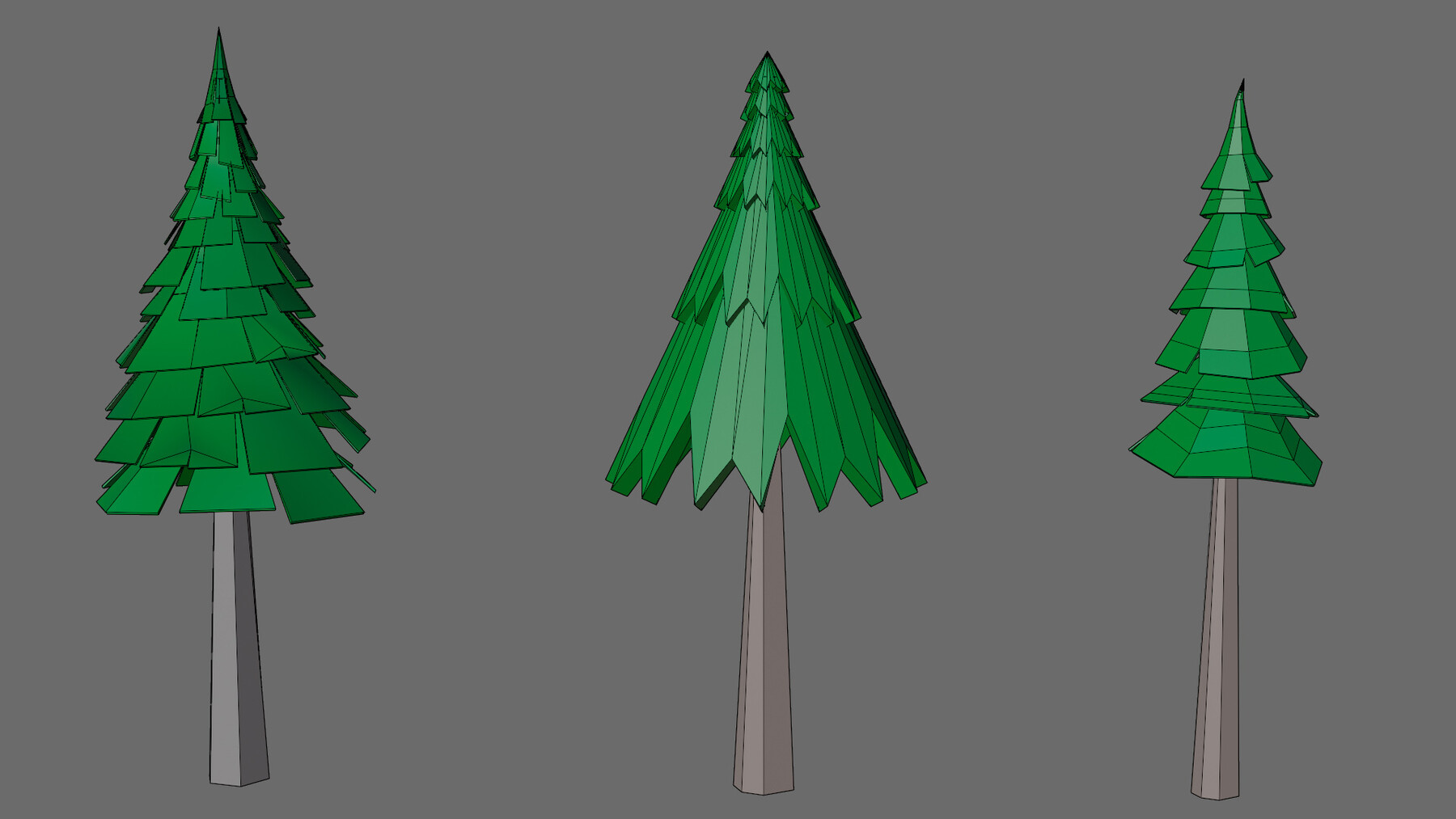 ArtStation - vegetation Low-poly 3D model | Game Assets
