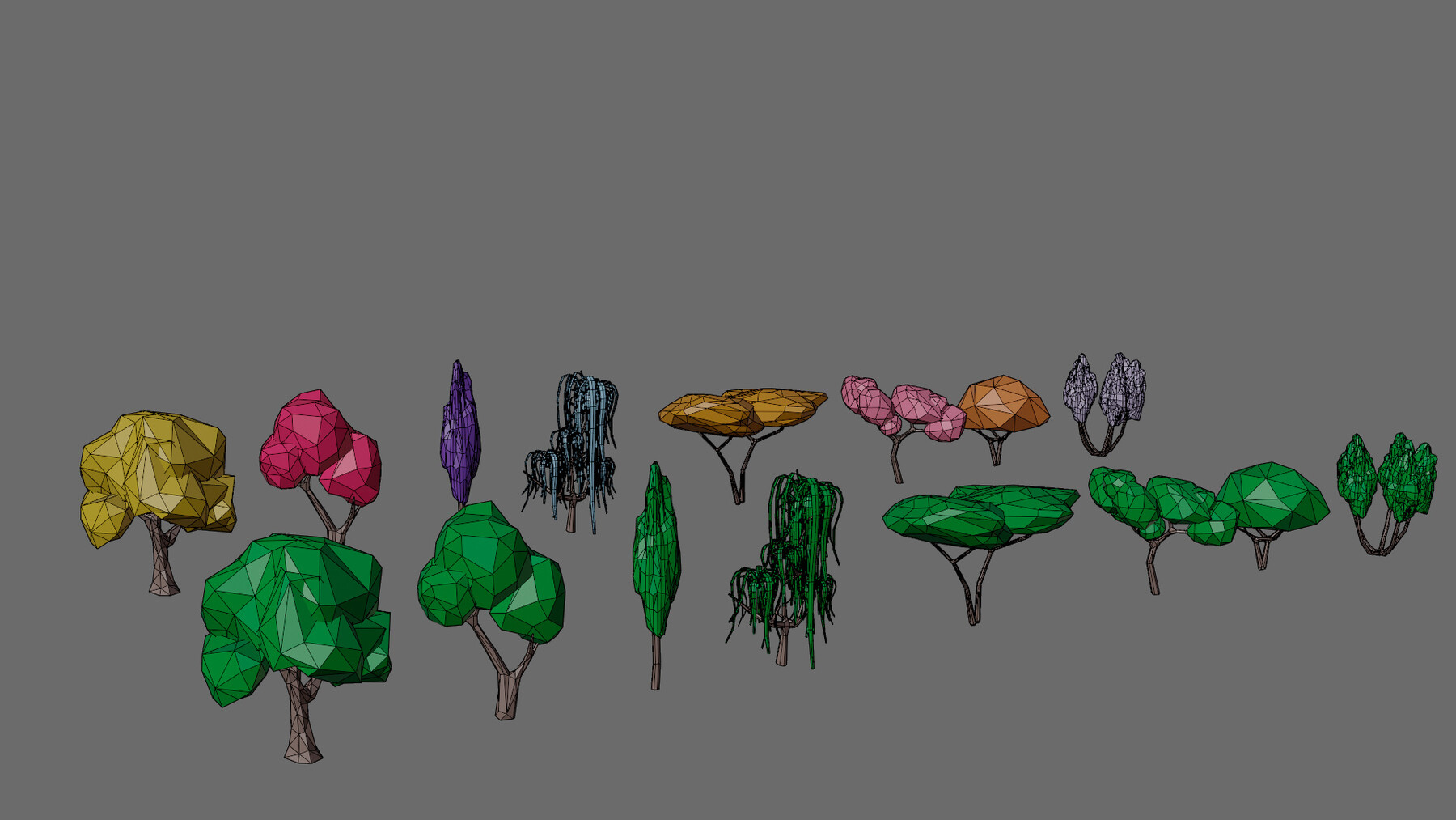 ArtStation - vegetation Low-poly 3D model | Game Assets