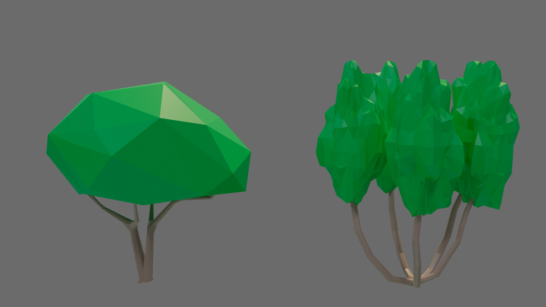 ArtStation - vegetation Low-poly 3D model | Game Assets