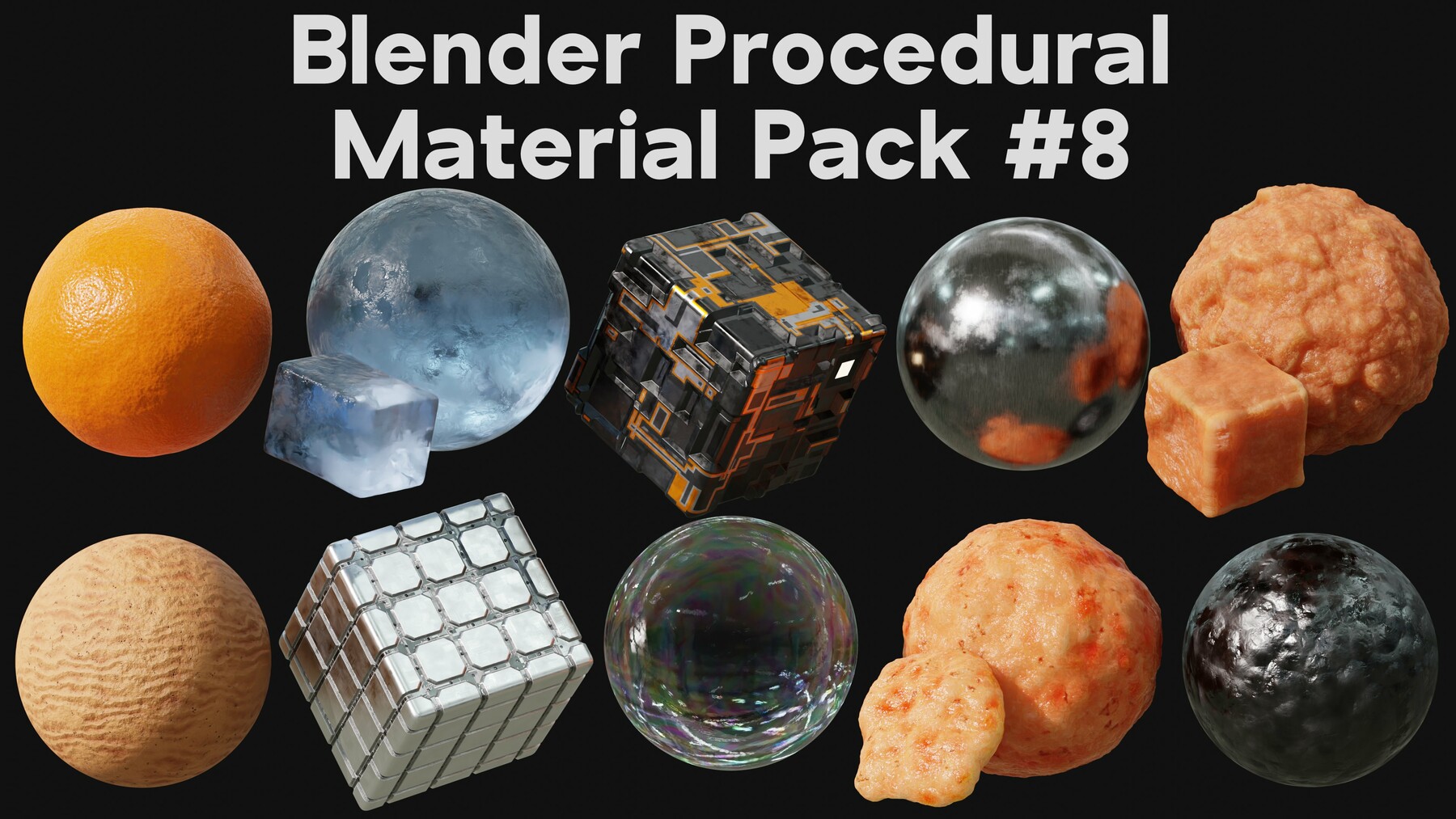 ArtStation - Blender Procedural Material Pack #8 | Resources
