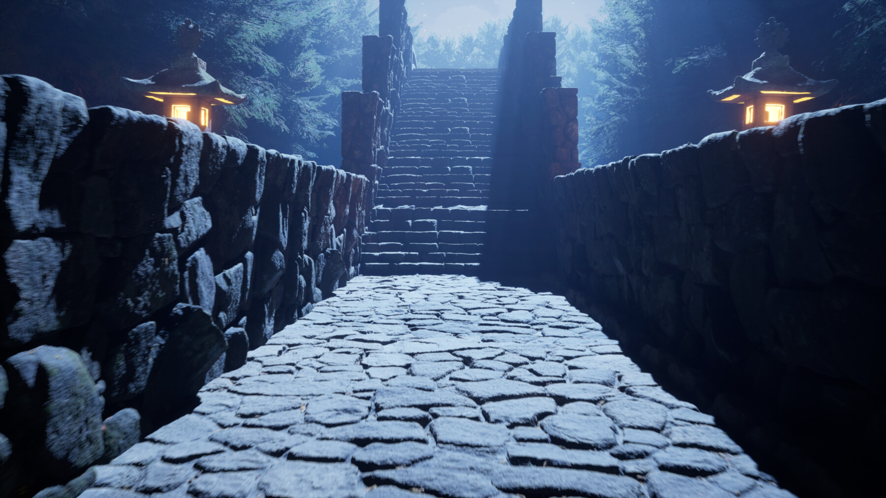 ArtStation - Ancient Night Japanese Enviroment | Artworks