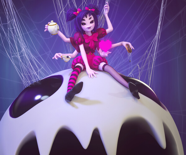 ArtStation - Muffet Undertale Character 3D print | Resources