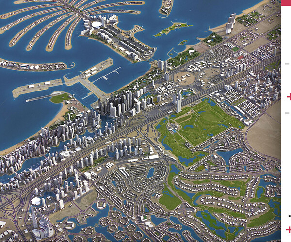 ArtStation - Dubai - 3D city model | Resources