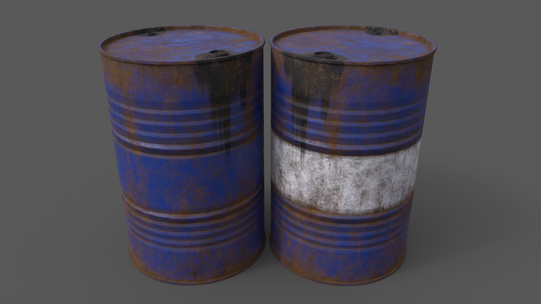 ArtStation - PBR Oil Drum Barrel B | Game Assets