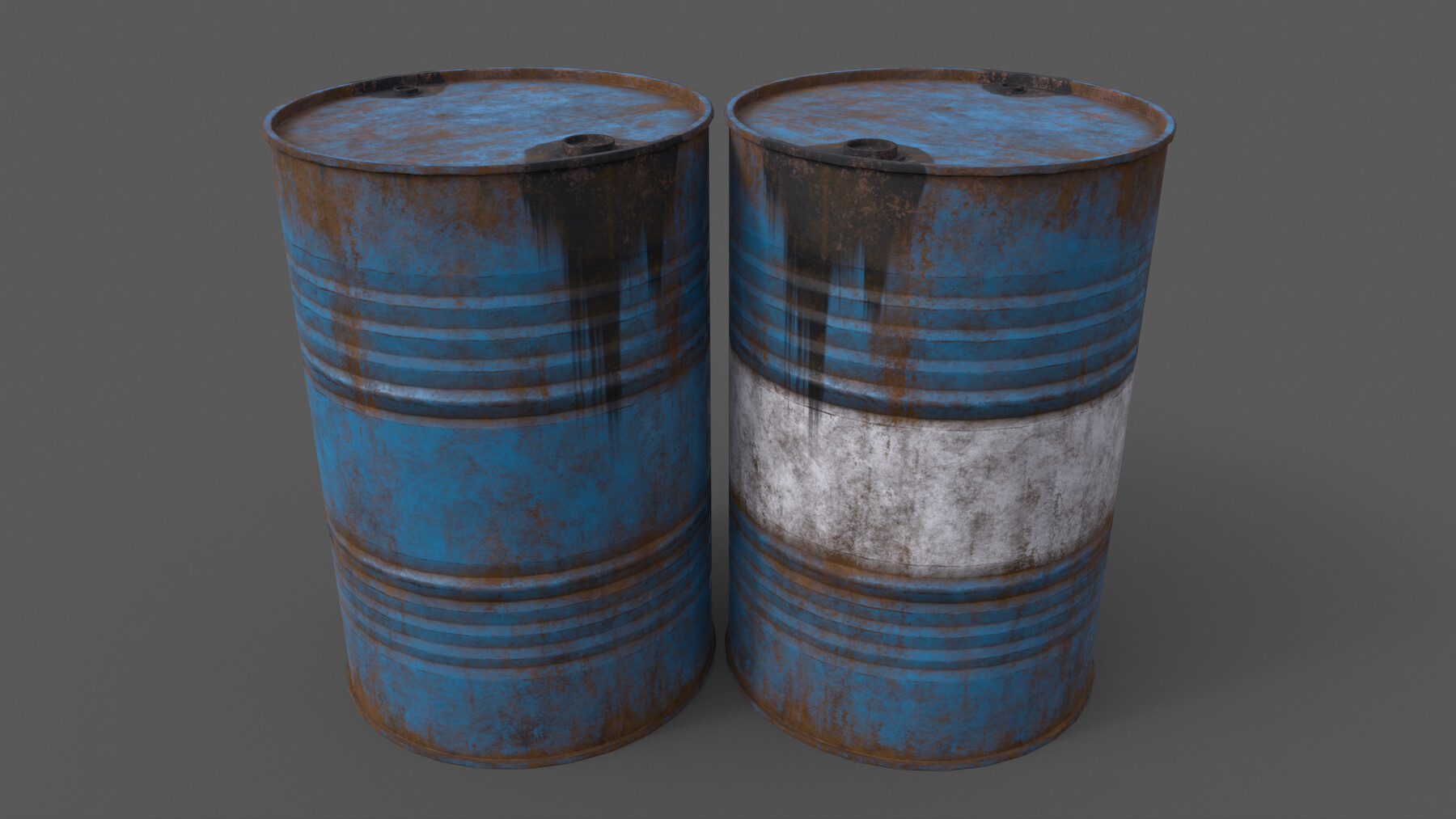ArtStation - PBR Oil Drum Barrel B | Game Assets