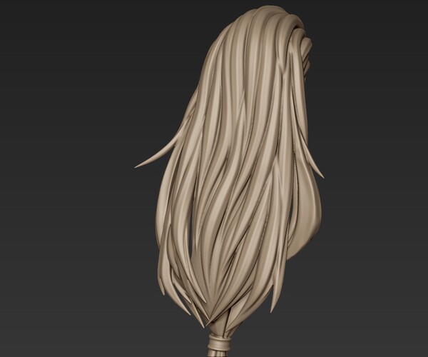 ArtStation - 3d Printable Stylized Hair 01 | Resources
