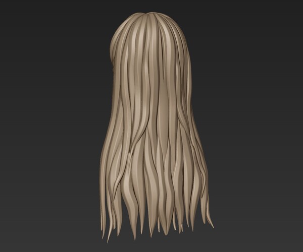 ArtStation - 3d Printable Stylized Hair 04 | Resources