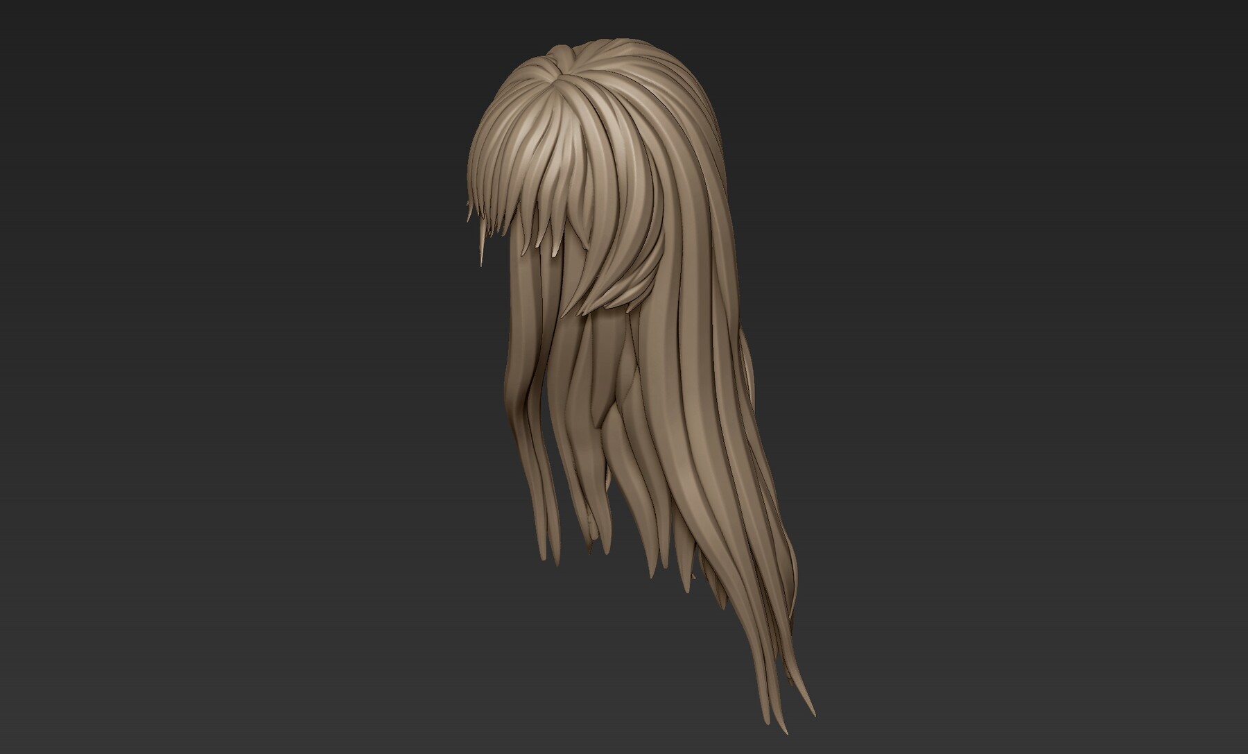 ArtStation - 3d Printable Stylized Hair 04 | Resources
