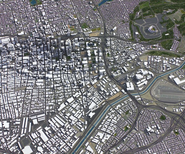 ArtStation - Los Angeles - 3D city model | Resources