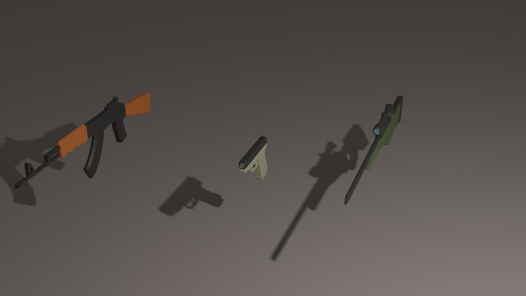 ArtStation - Low Poly Gun Pack | Game Assets