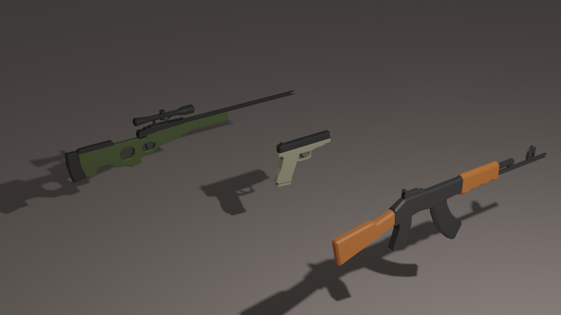 ArtStation - Low Poly Gun Pack | Game Assets