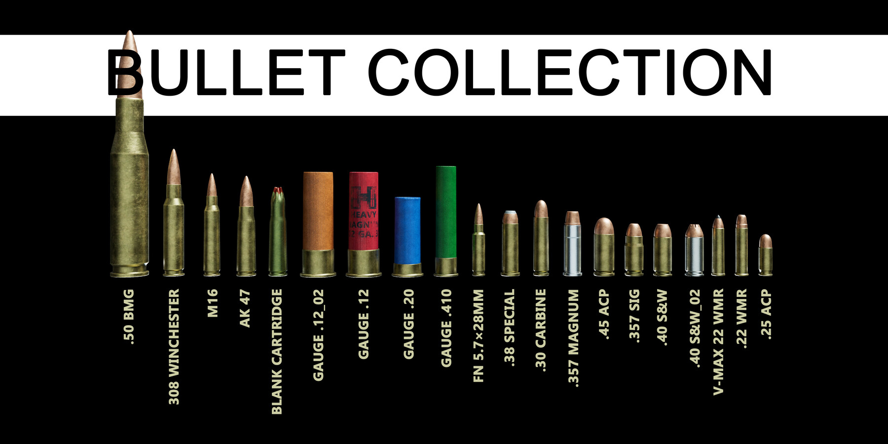 ArtStation - Collection of various types of bullets | Game Assets
