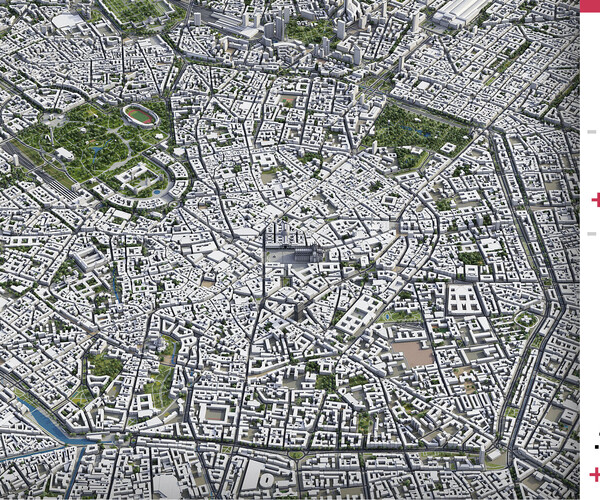 ArtStation - Milan - Milano - 3D city model | Resources