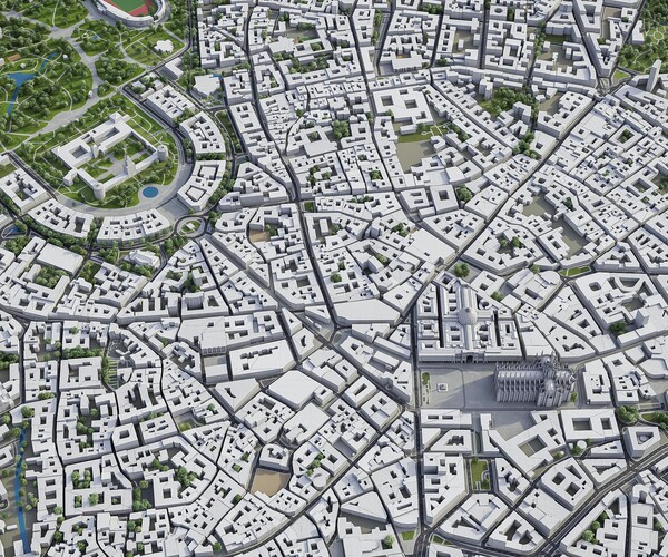 ArtStation - Milan - Milano - 3D city model | Resources