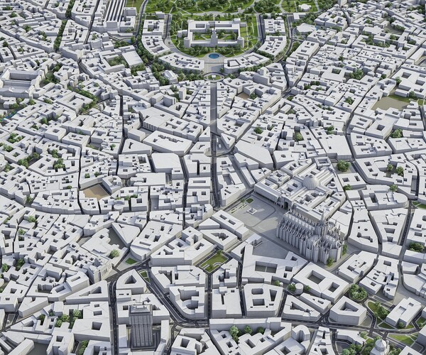 ArtStation - Milan - Milano - 3D city model | Resources