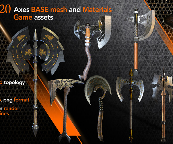 ArtStation - 20 Ax collection-vol-01 | Game Assets