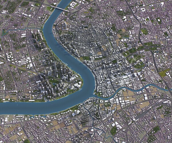 ArtStation - Shanghai - 3D city model | Resources