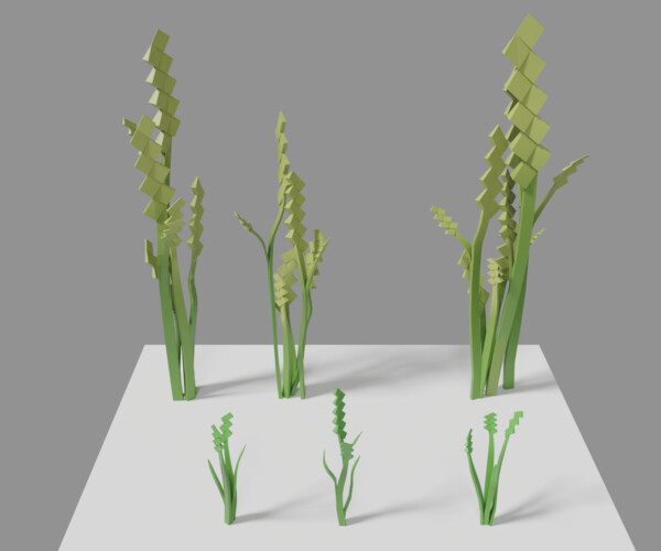 ArtStation - Low Poly Grass Asset Pack | Game Assets