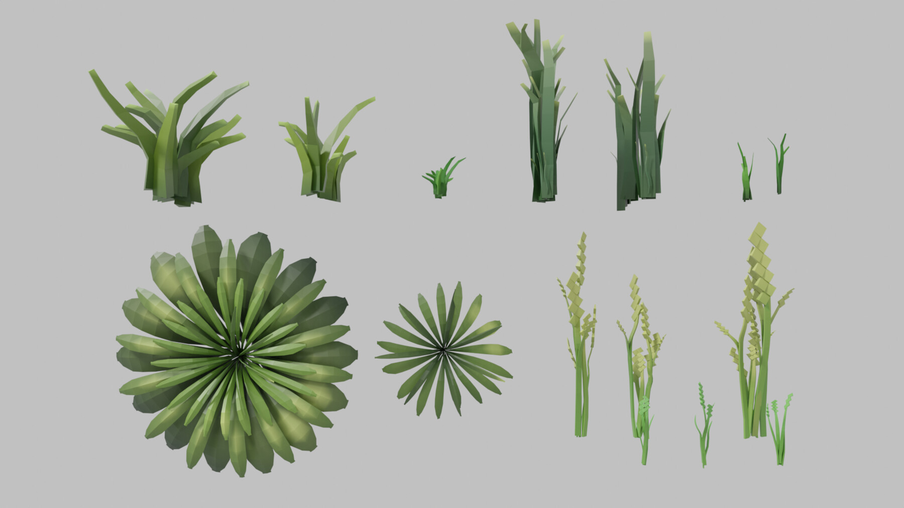 ArtStation - Low Poly Grass Asset Pack | Game Assets