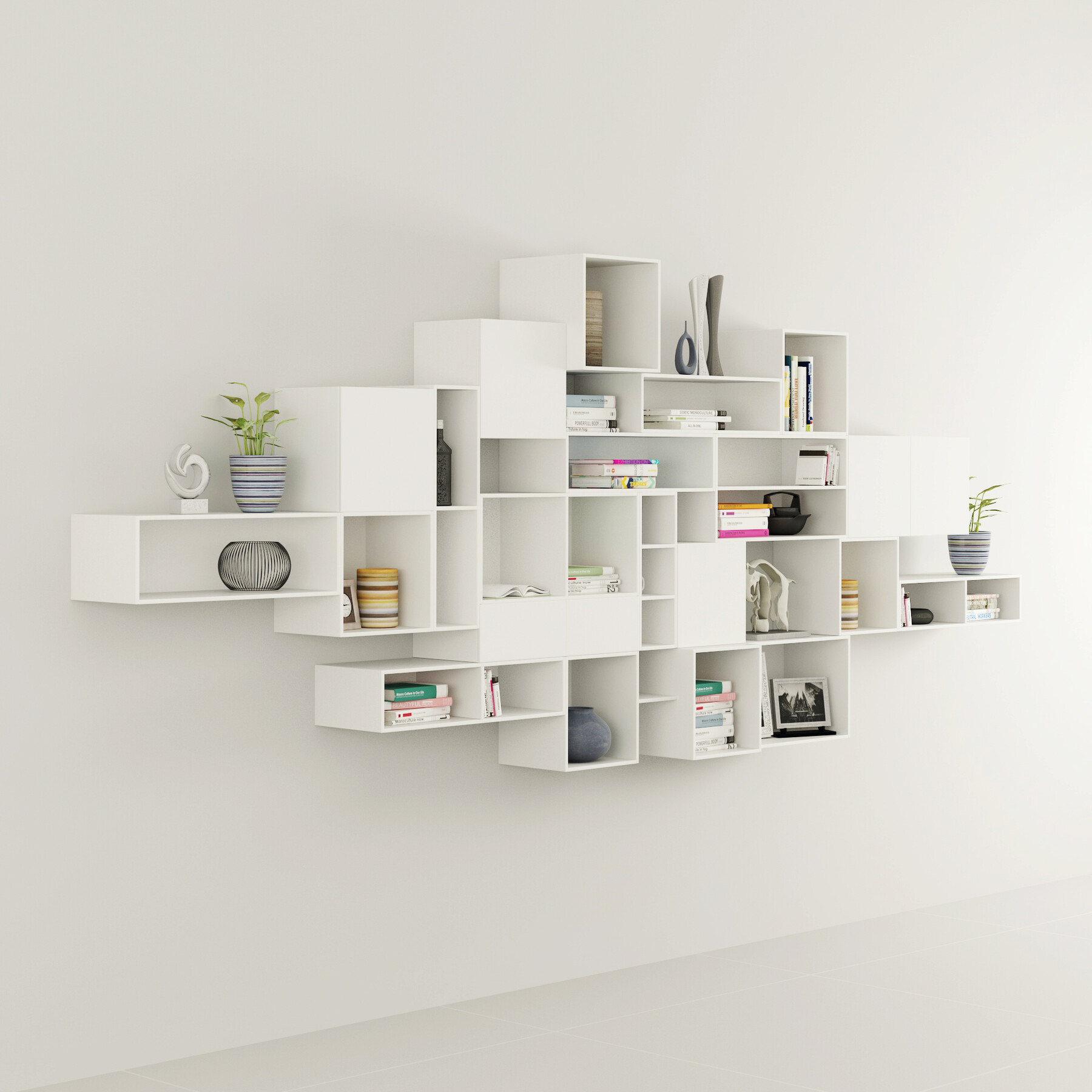 ArtStation - Boxed floating Library shelves 3d model | Resources