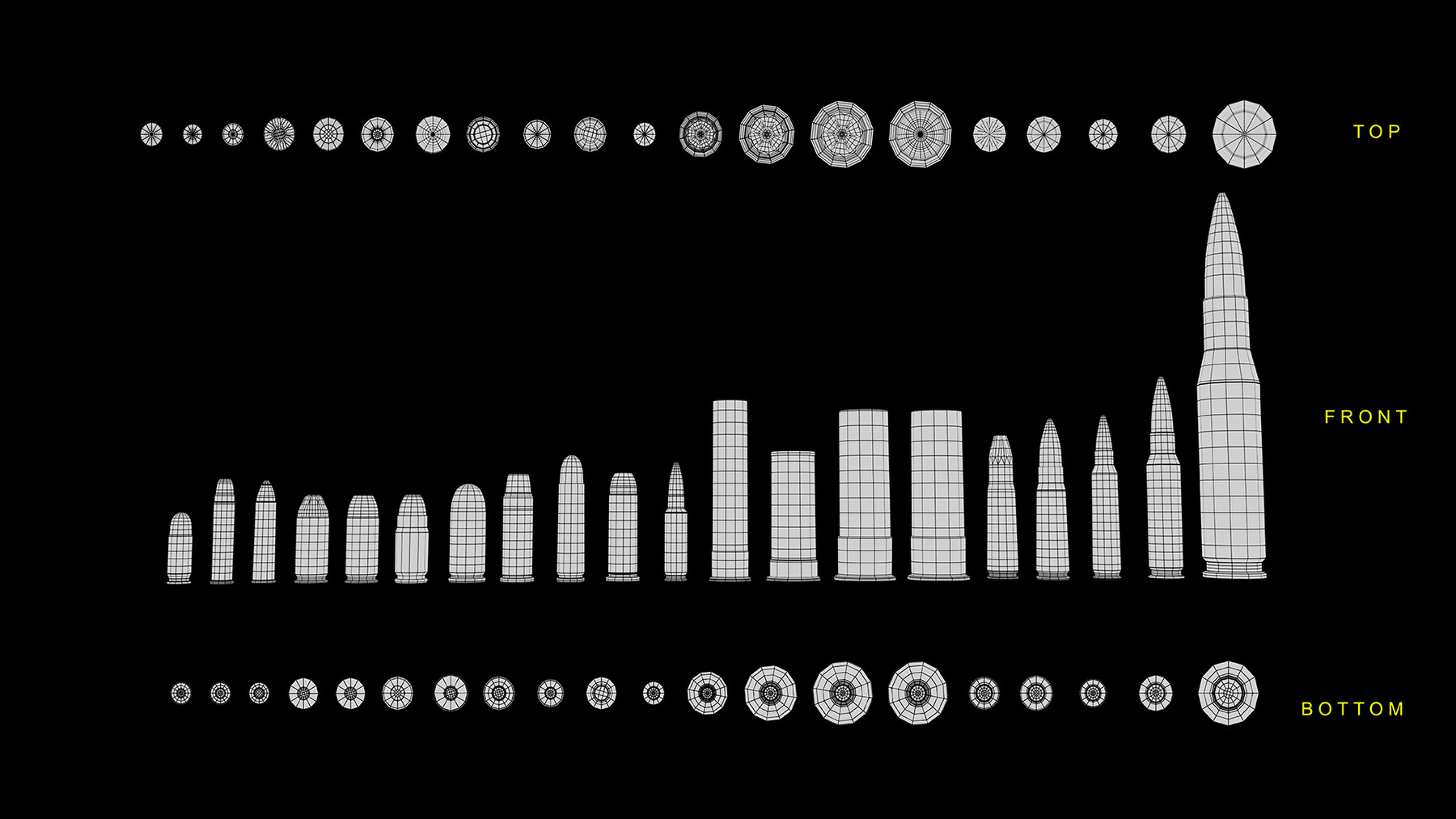 ArtStation - Collection of various types of bullets | Game Assets