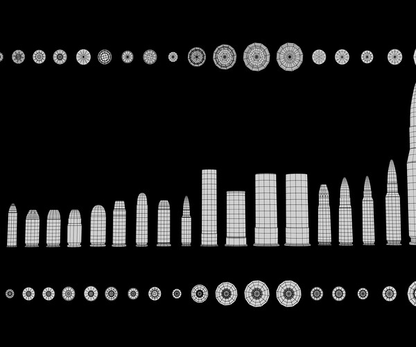 ArtStation - Collection of various types of bullets | Game Assets
