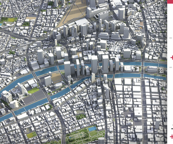 ArtStation - Osaka - 3D city model | Resources