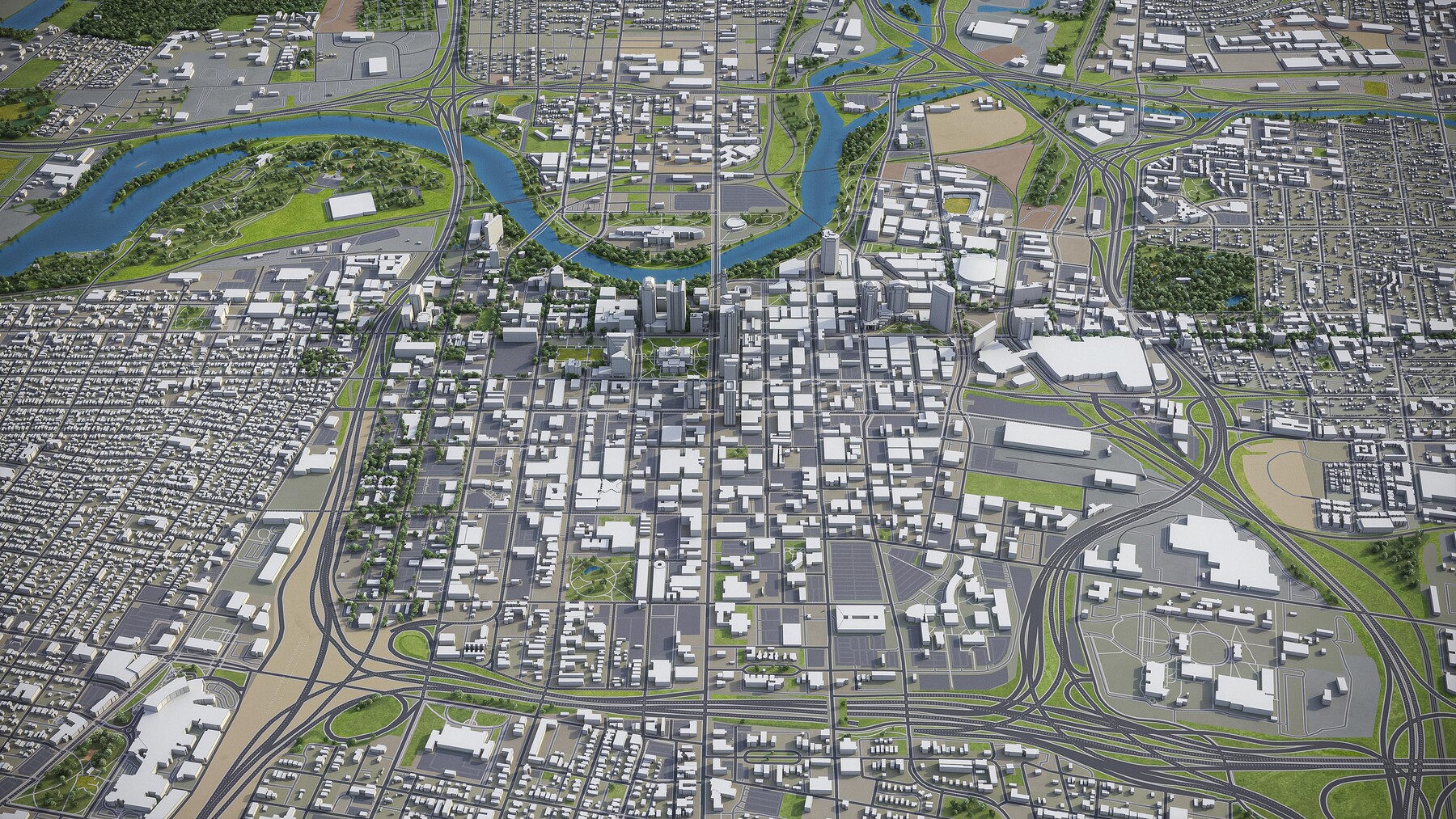 ArtStation - Columbus - Ohio - 3D city model | Resources