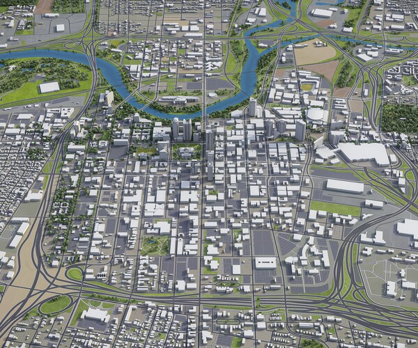 ArtStation - Columbus - Ohio - 3D city model | Resources