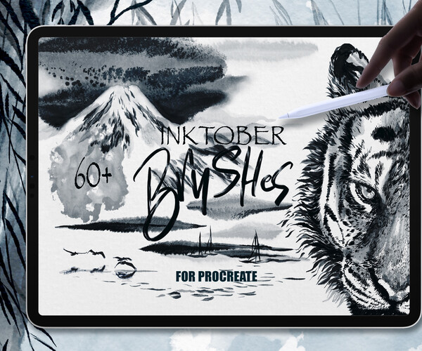 ArtStation - Inktober Brush Pack for Procreate | Brushes