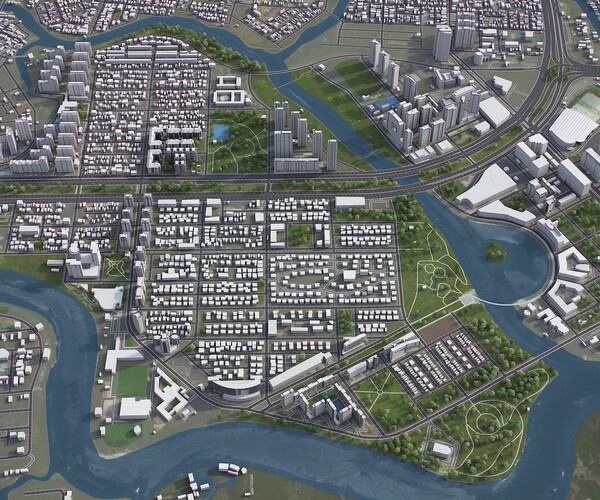ArtStation - Ho Chi Minh - 3D city model | Resources
