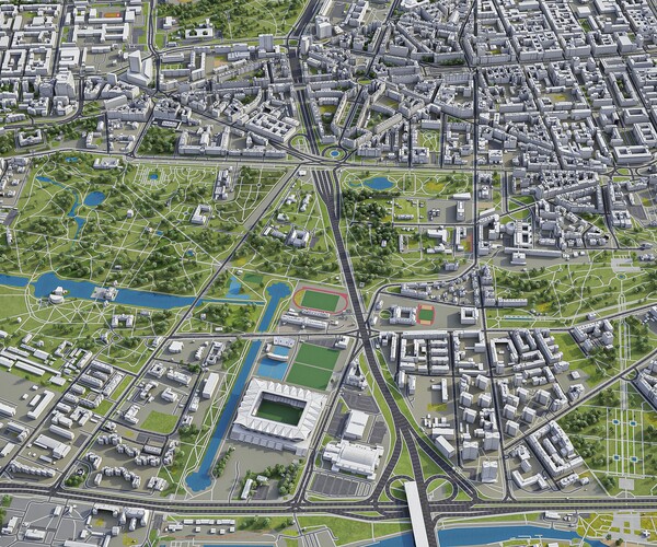 ArtStation - Warsaw - 3D city model | Resources