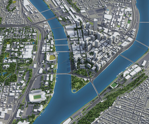 ArtStation - Pittsburgh - 3D city model | Resources
