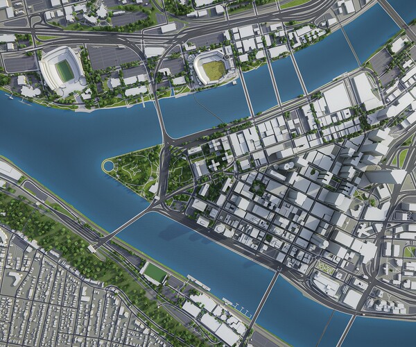 ArtStation - Pittsburgh - 3D city model | Resources