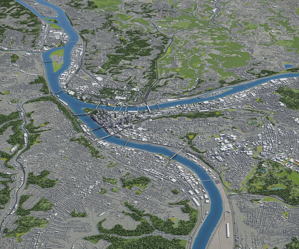ArtStation - Pittsburgh - 3D city model | Resources