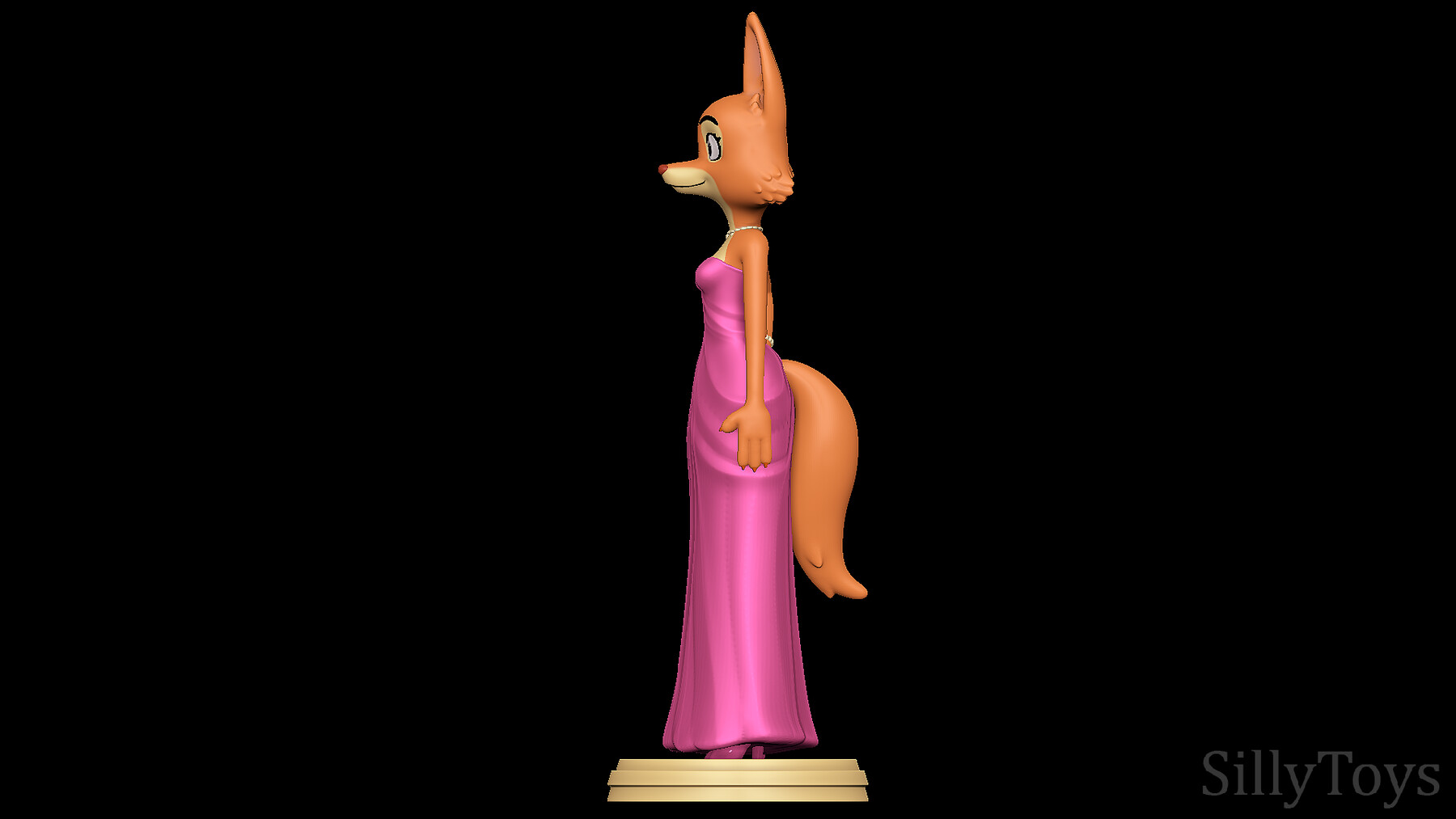 ArtStation - Diane Foxington in Pink Dress - The Bad Guys 3D print ...