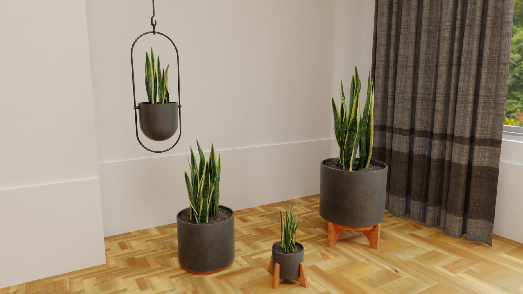 ArtStation - Snake Plants collection ( plants vol 01) | Game Assets