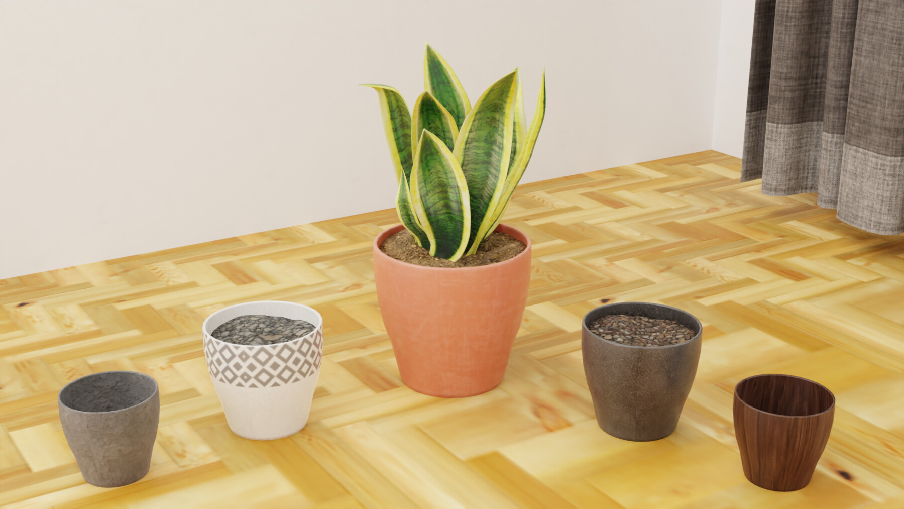 ArtStation - Plants pots collection vol 01 | Game Assets