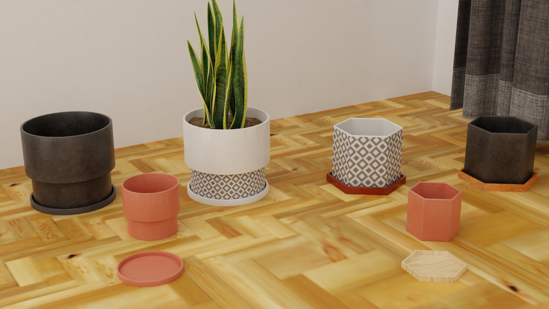 ArtStation - Plants pots collection vol 01 | Game Assets