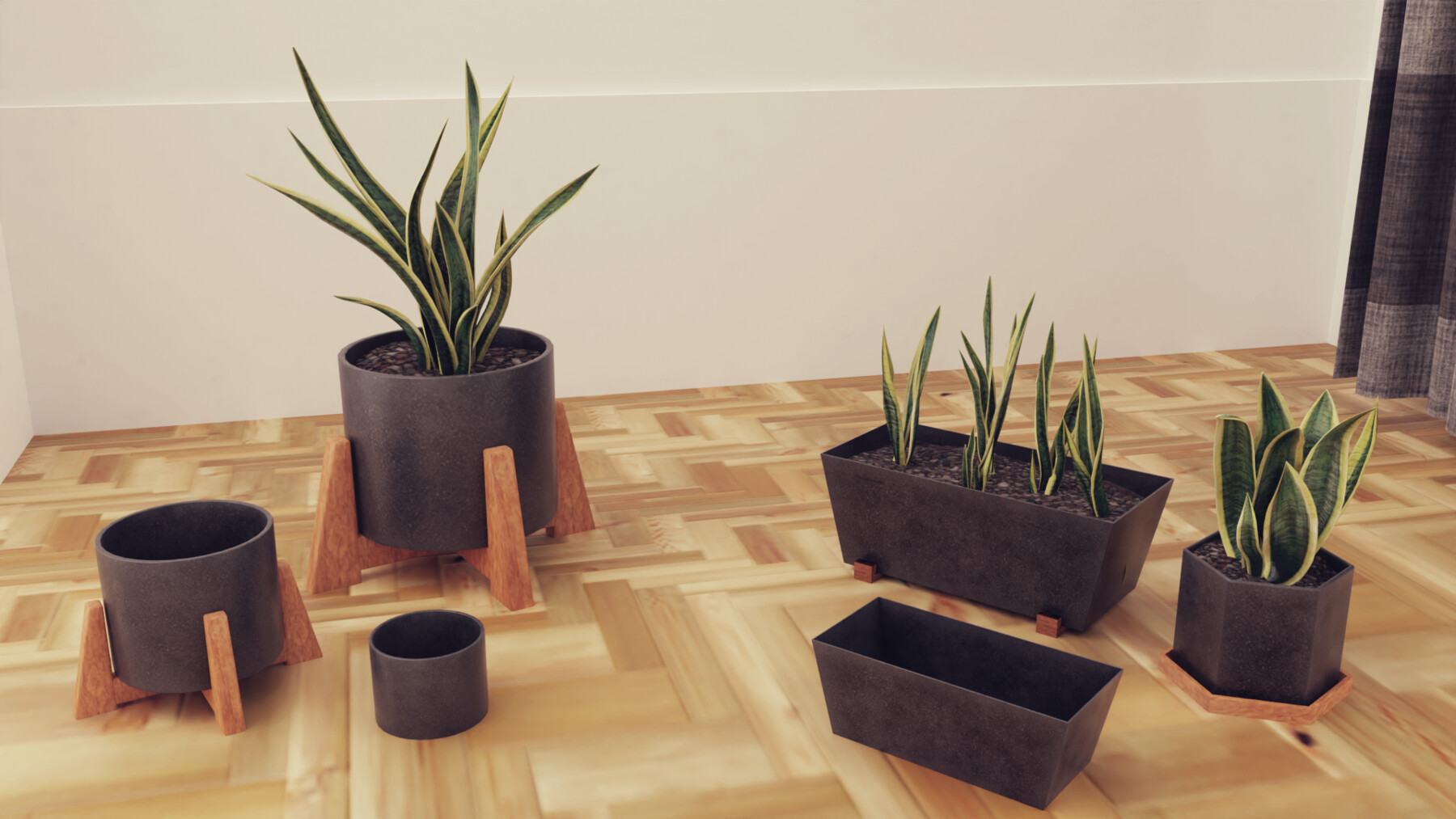 ArtStation - Plants pots collection vol 02 | Game Assets