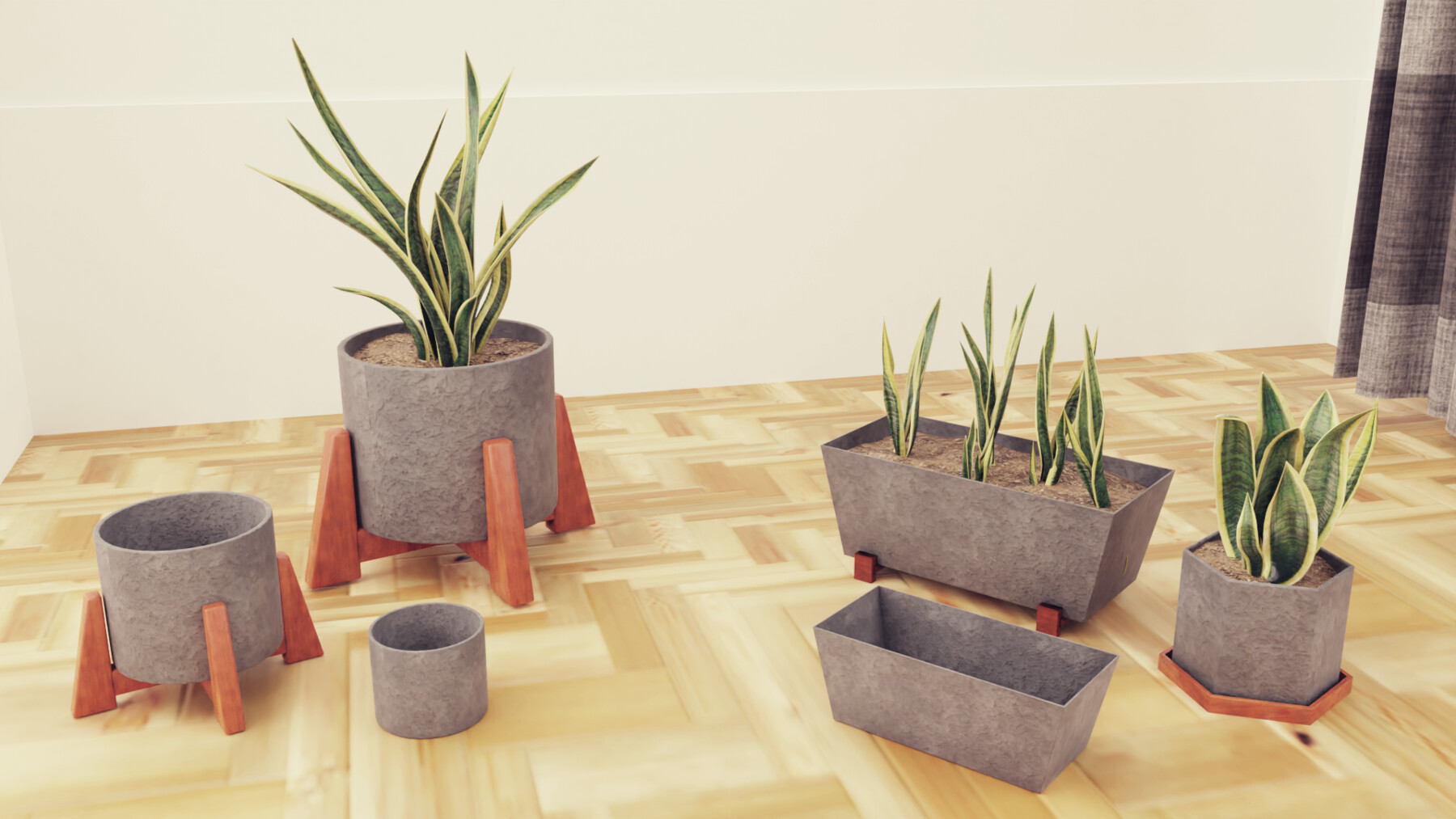ArtStation - Plants pots collection vol 02 | Game Assets