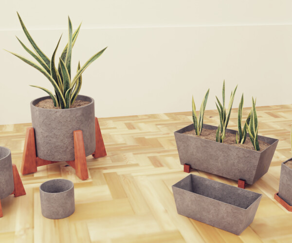 ArtStation - Plants pots collection vol 02 | Game Assets