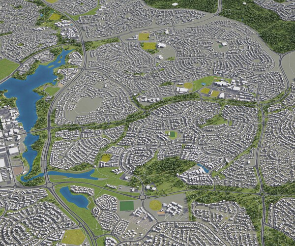 ArtStation - Canberra - 3D city model | Resources