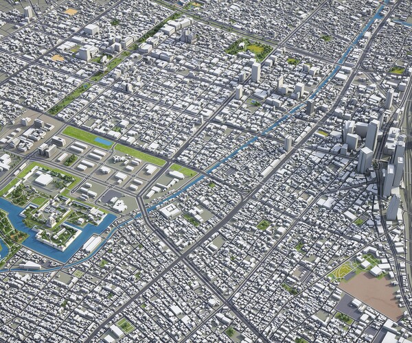 ArtStation - Nagoya - 3D city model | Resources